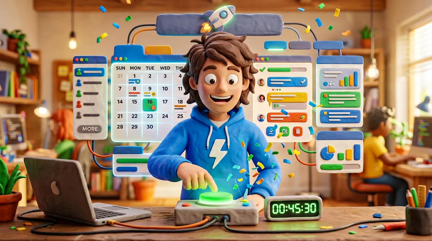 Building a scheduling app in Blink — the full stack assembles automatically in under an hour
