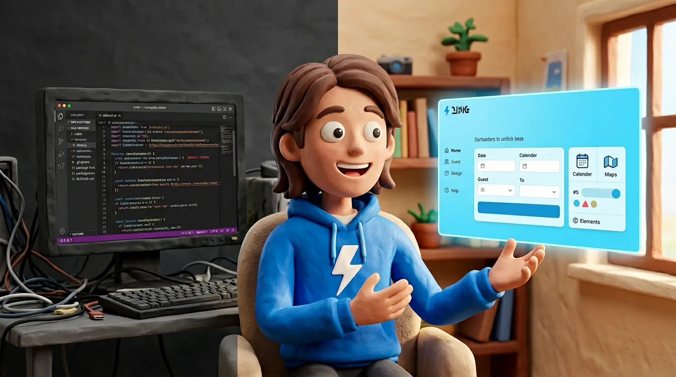 Before vs after: 40 hours of DevOps vs a live scheduling app built in Blink in under an hour