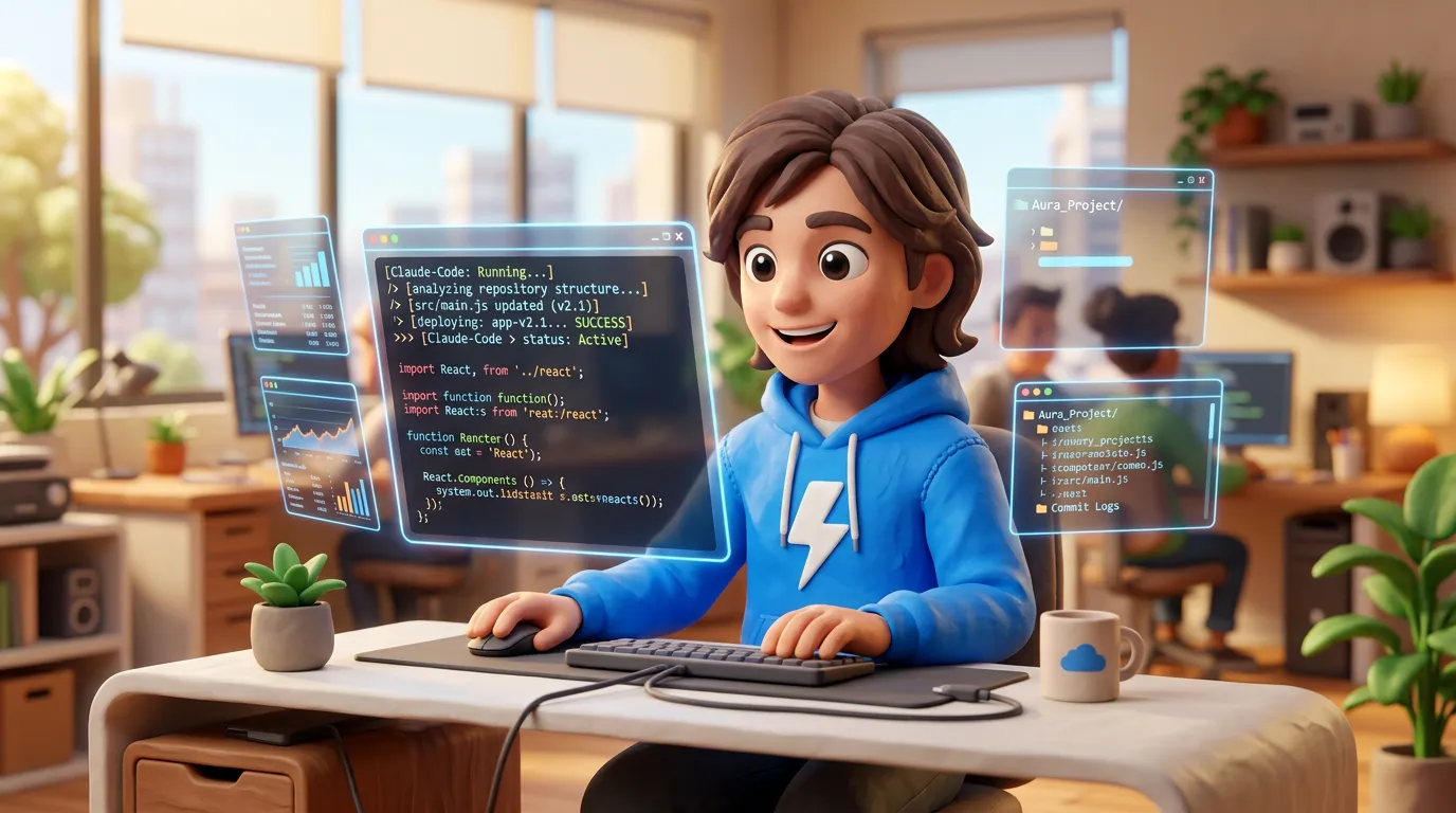 Claude Code running autonomous tasks in parallel — the agentic coding workflow that replaces manual pair-programming