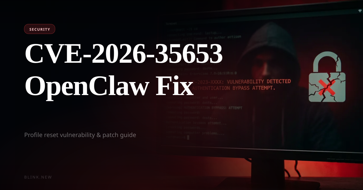 CVE-2026-35653 OpenClaw Fix: Profile Reset Vulnerability (2026) | Blink ...