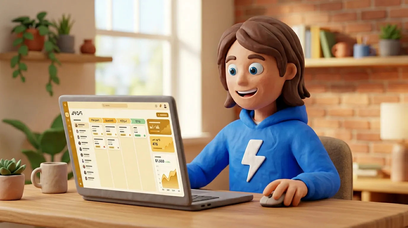 Custom AI-built CRM with pipeline view built in Blink in an afternoon