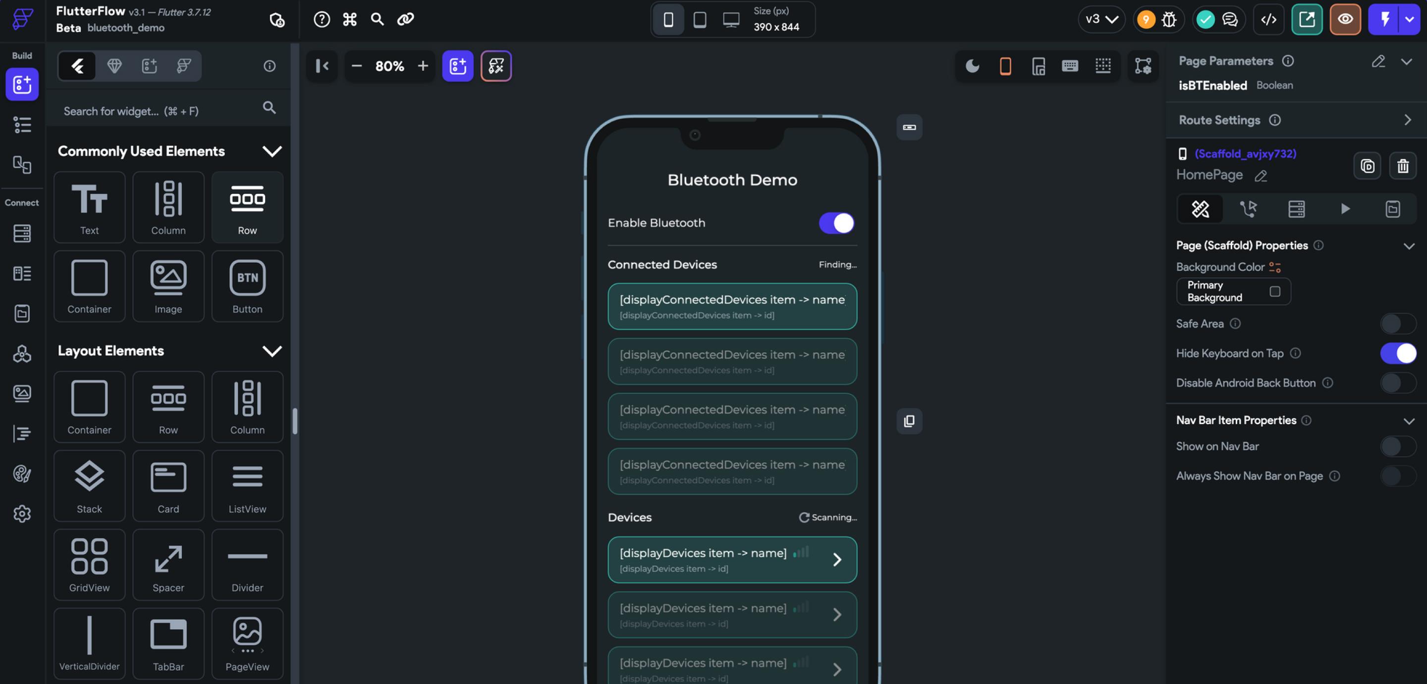 Design guidance in AI app builders — multiple interface directions generated before committing to a build
