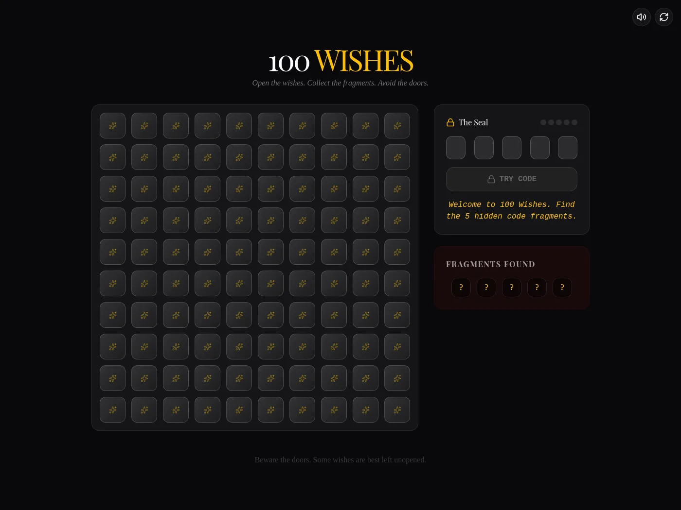 100 Wishes Mystery Game