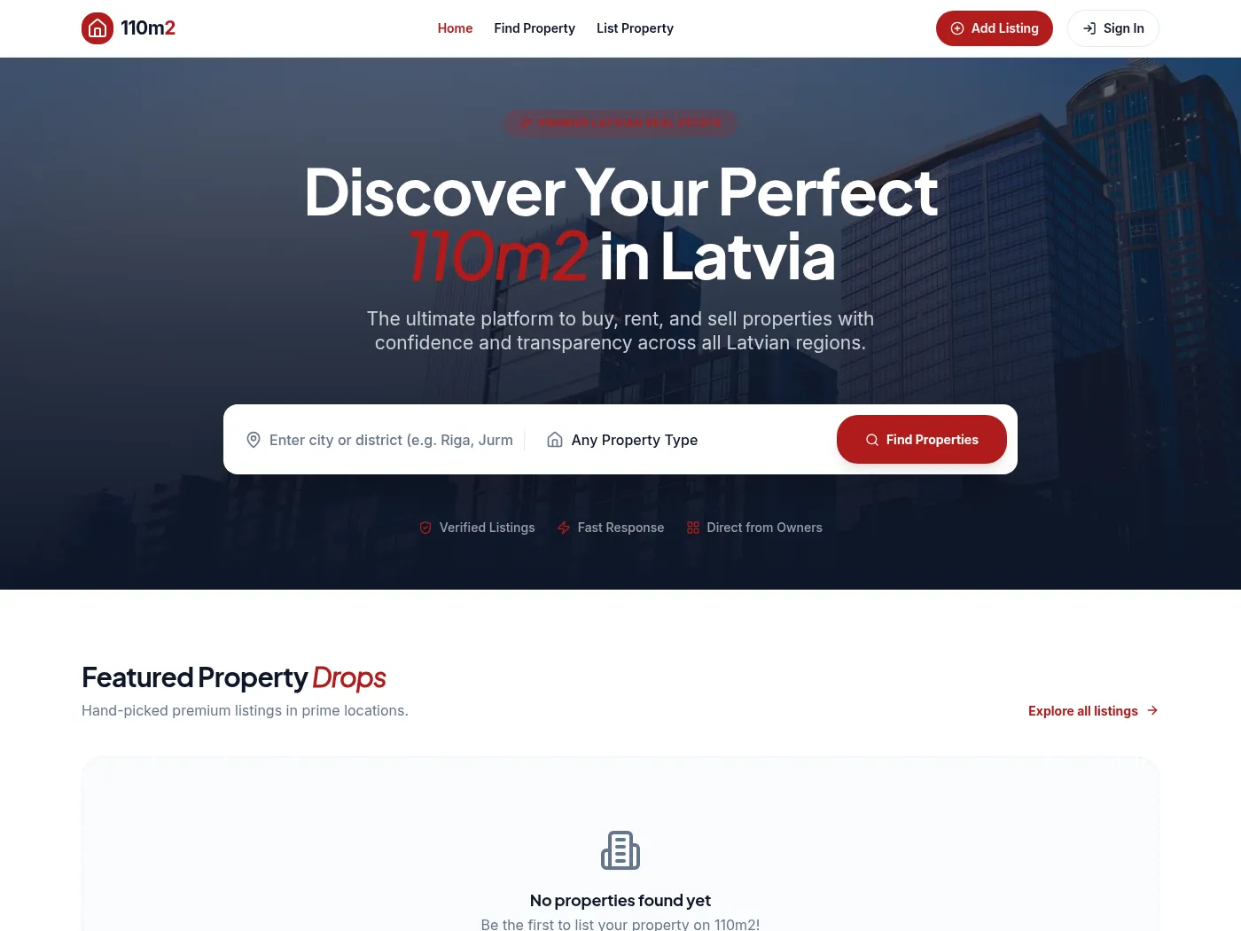 110m2 Property Portal