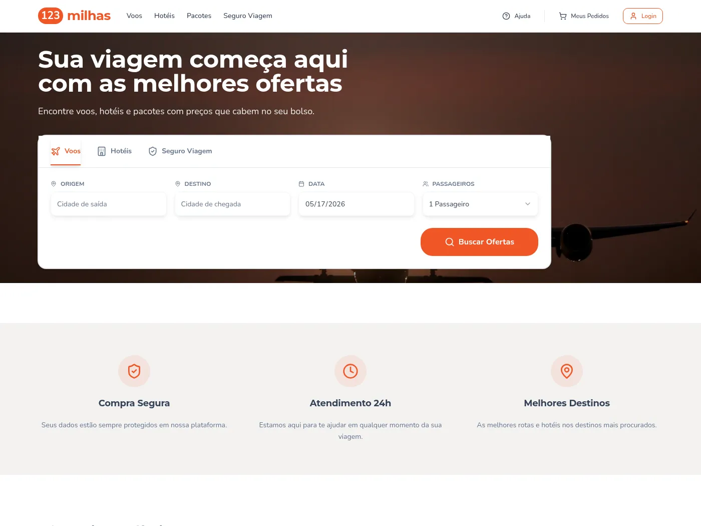123Milhas Travel Clone