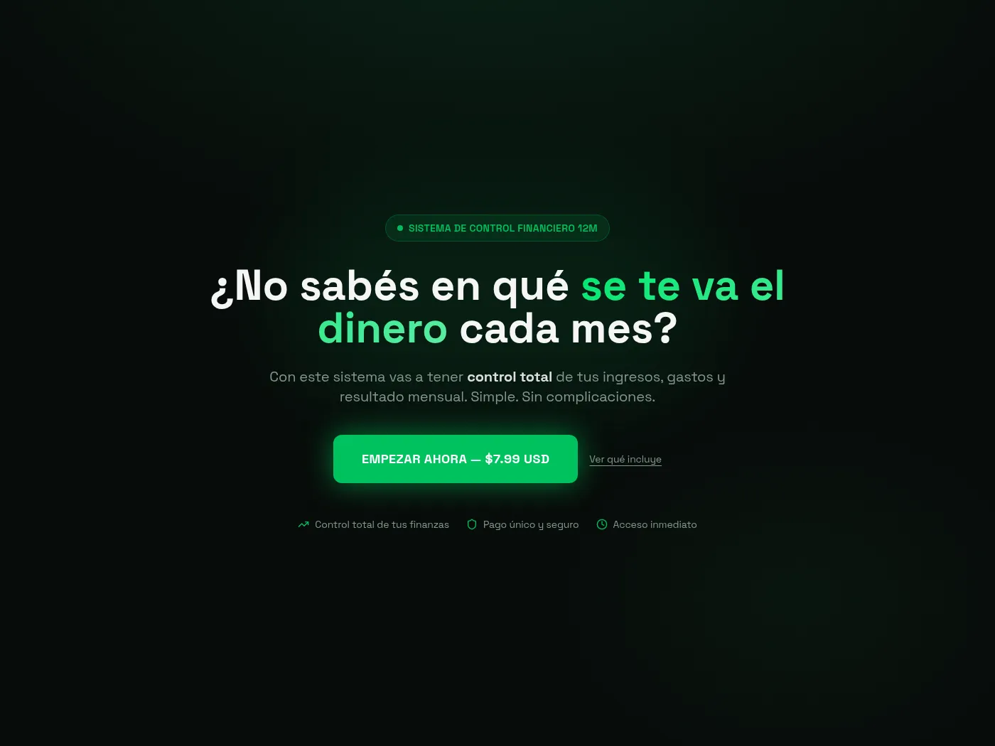 12M Finanzas Landing