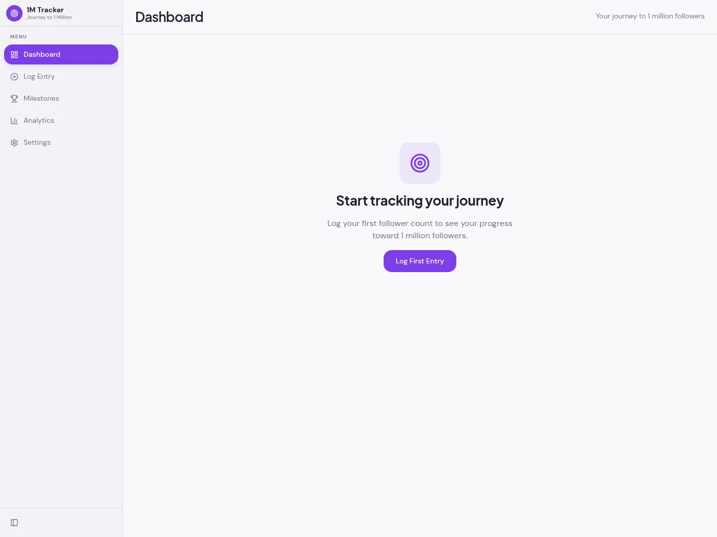 1M Followers Tracker