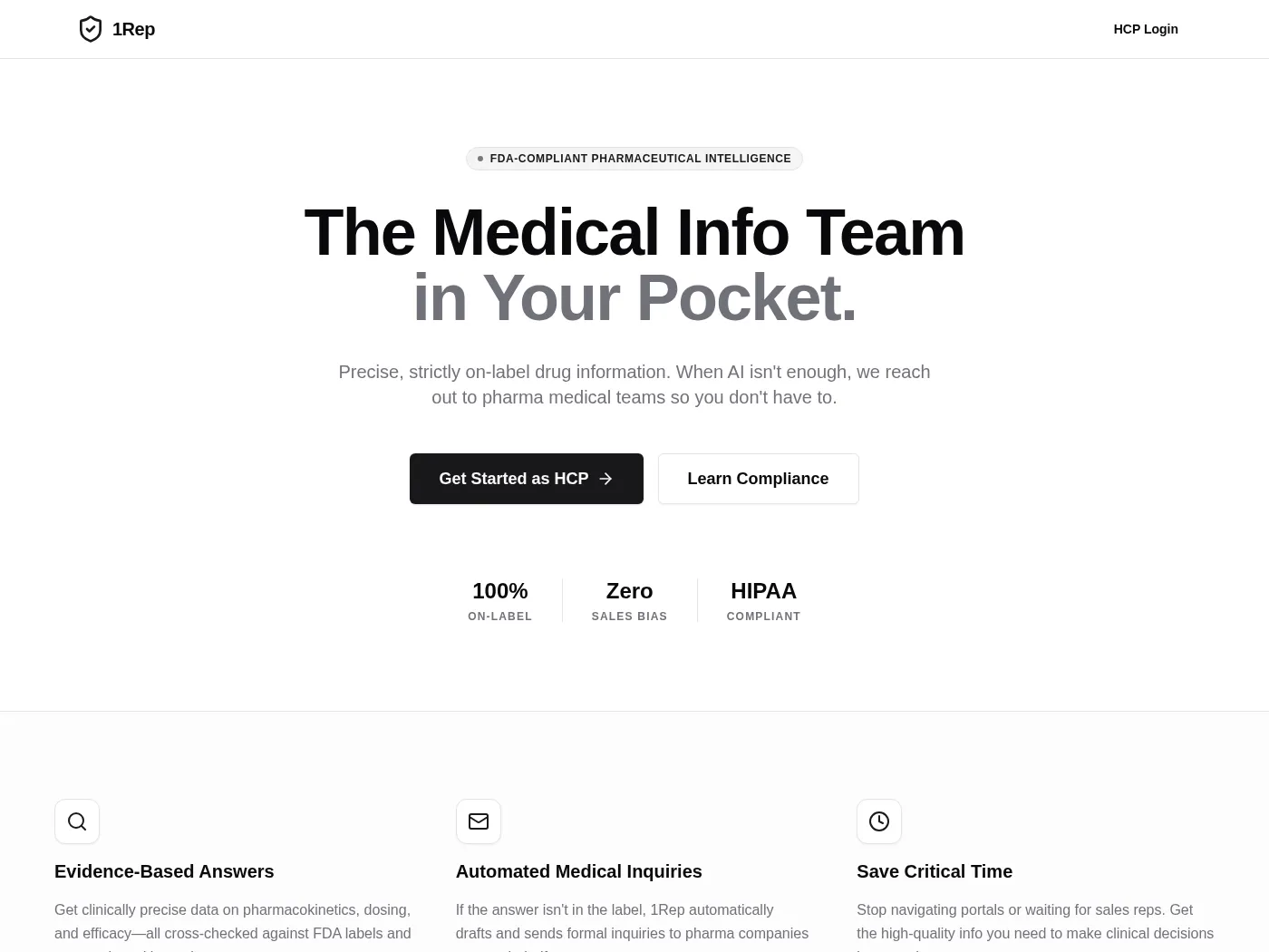 1Rep Medical Info Agent