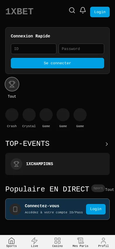 1xBet App Clone