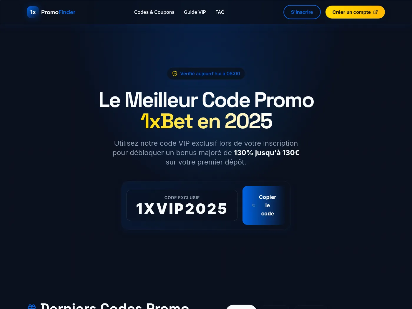 1xBet Promo Finder