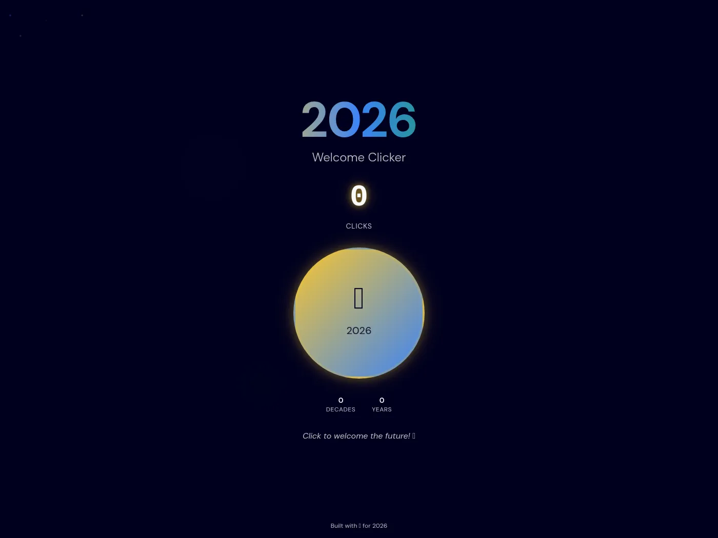 2026 Welcome Clicker