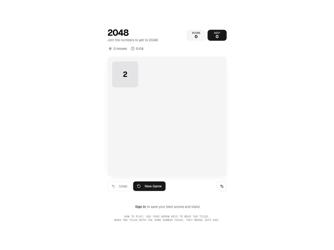 2048 Merge Puzzle