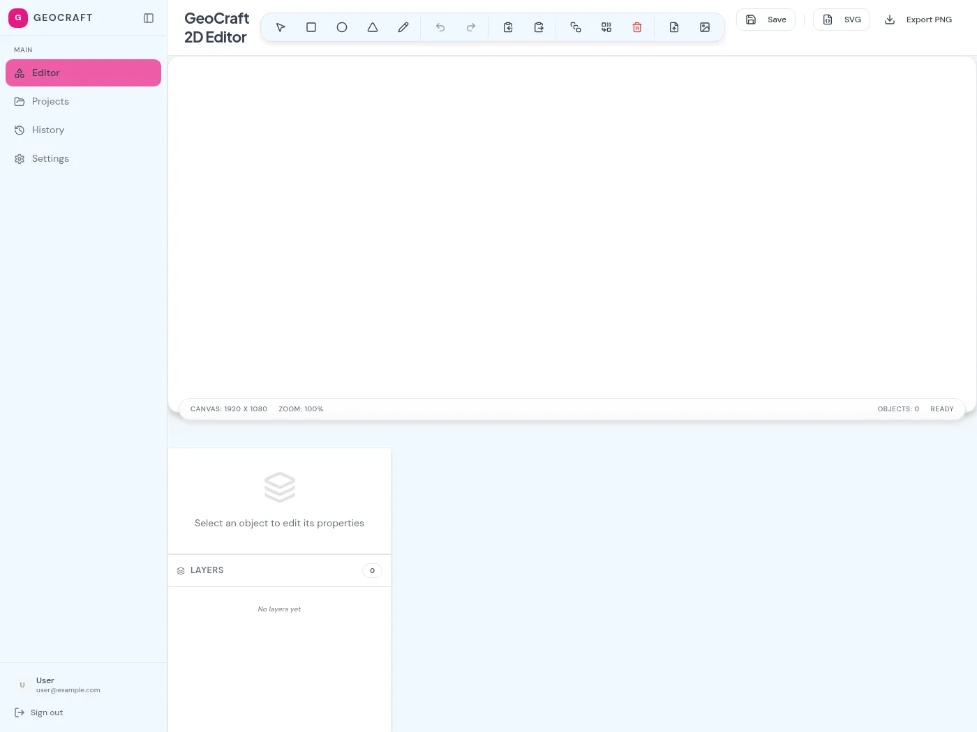 GeoCraft 2D Editor