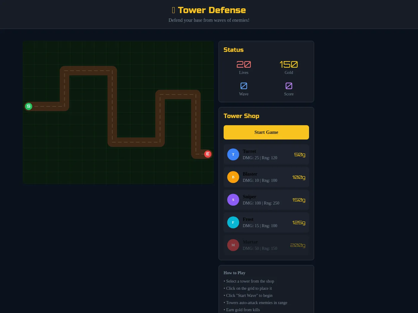 2D Tower Defense Game
