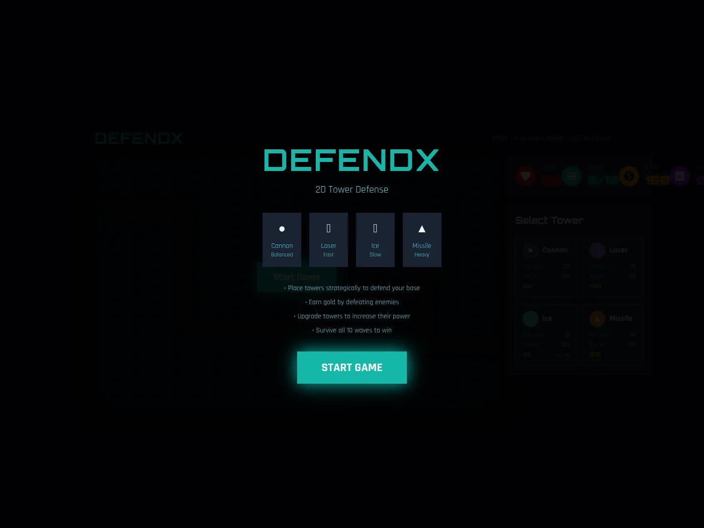 DefendX 2D Tower Defense