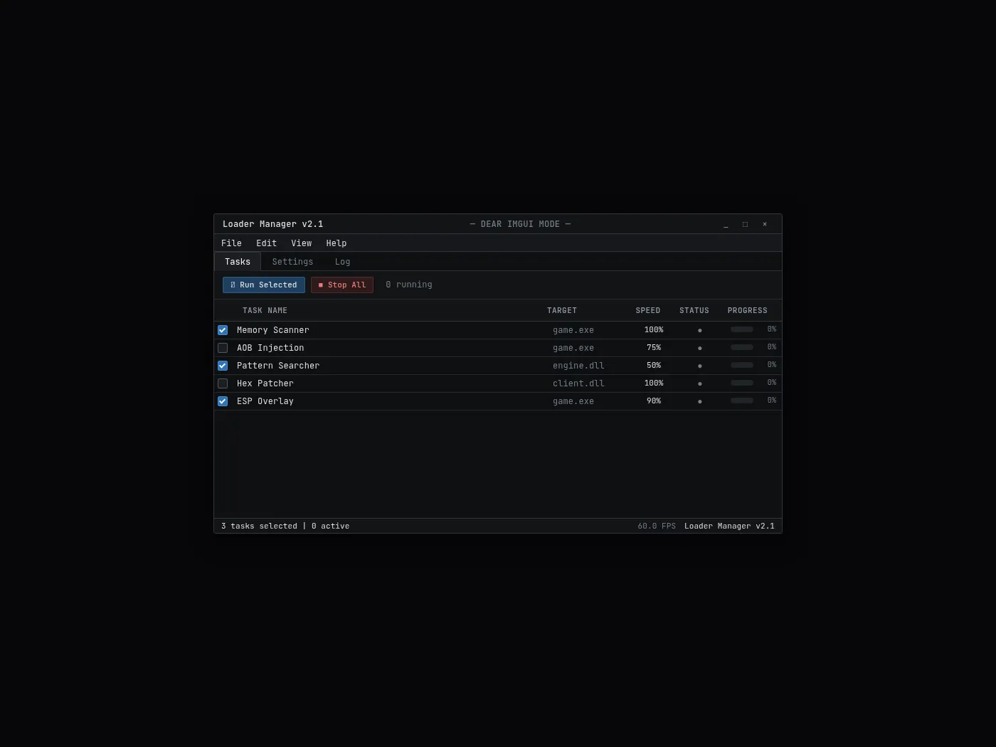 ImGui Loader Manager