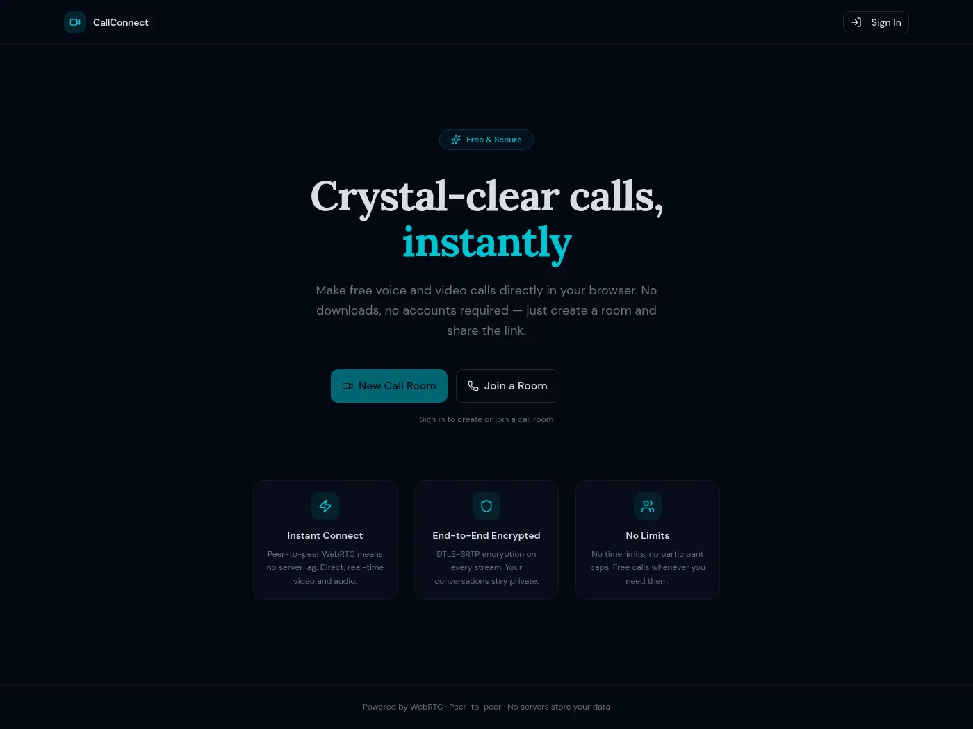 WebRTC Call Connect