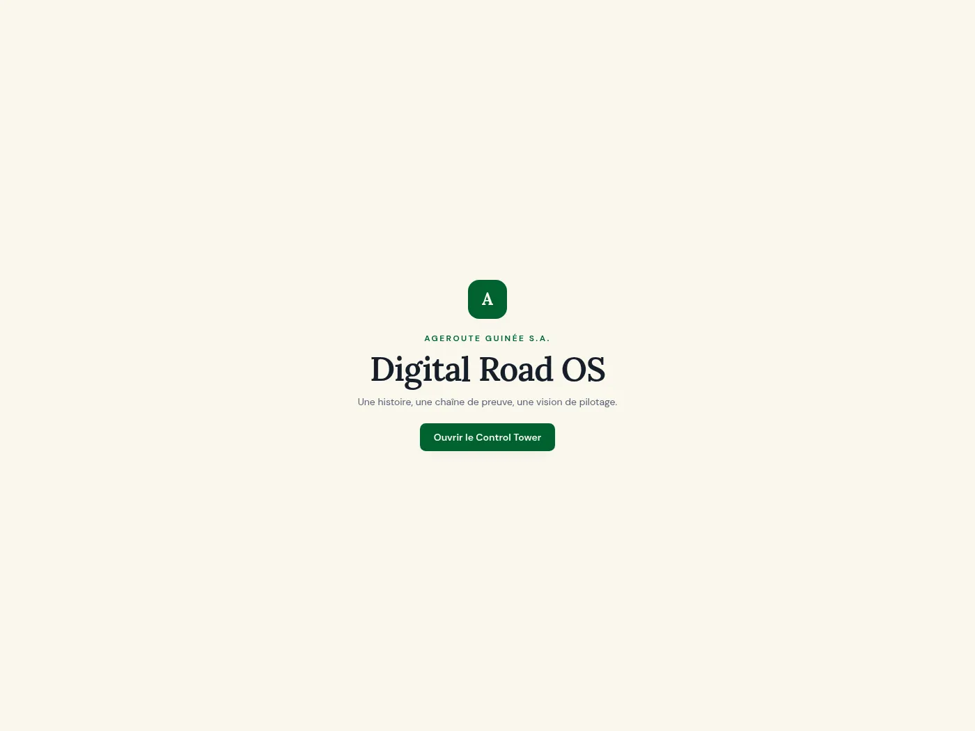 AGEROUTE Digital Road OS