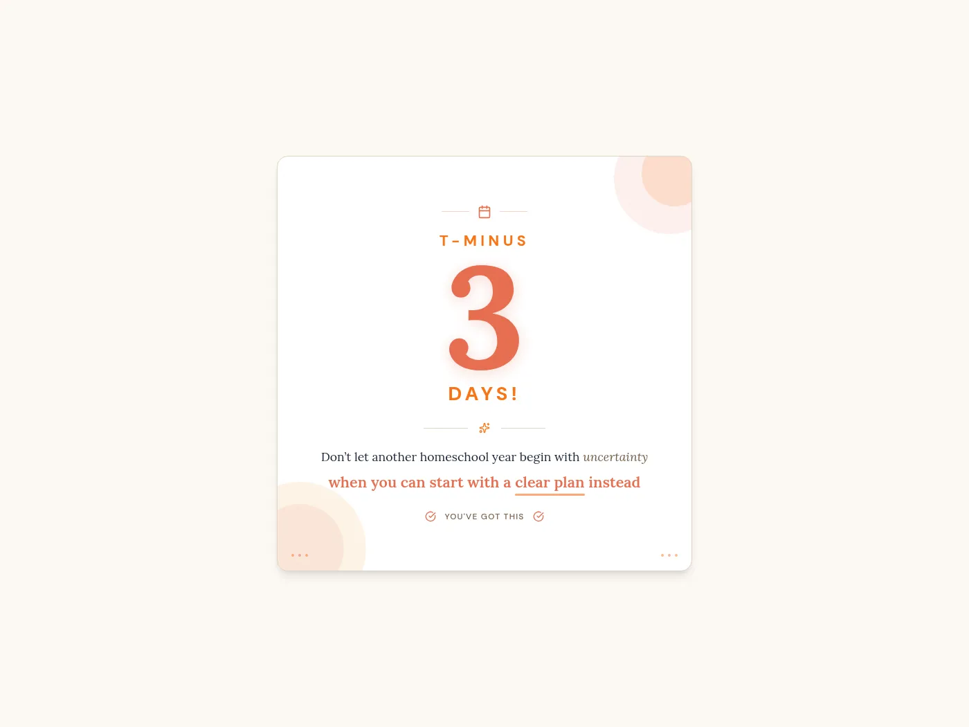 T-Minus 3 Days Graphic