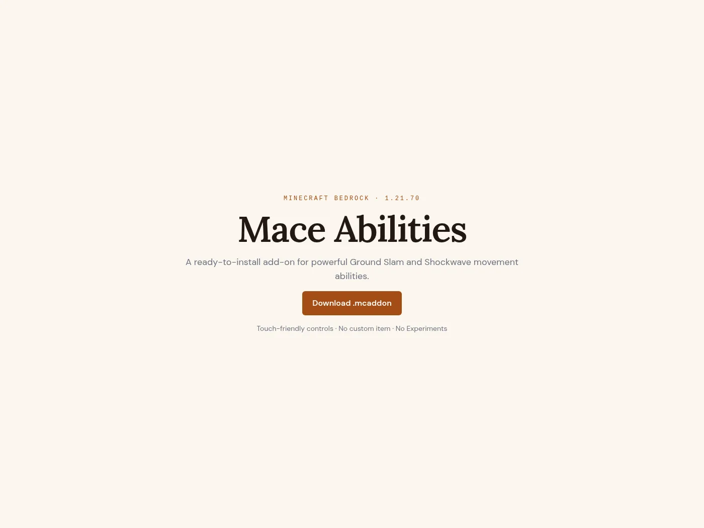 Mace Abilities Add-On