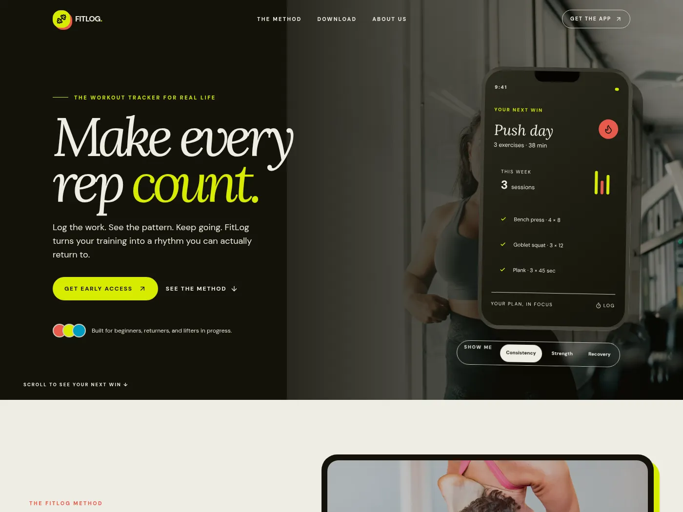 FitLog Tracker Website