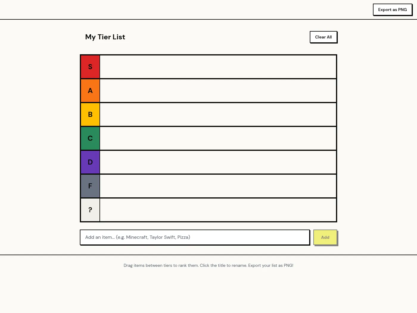 TierList Creator