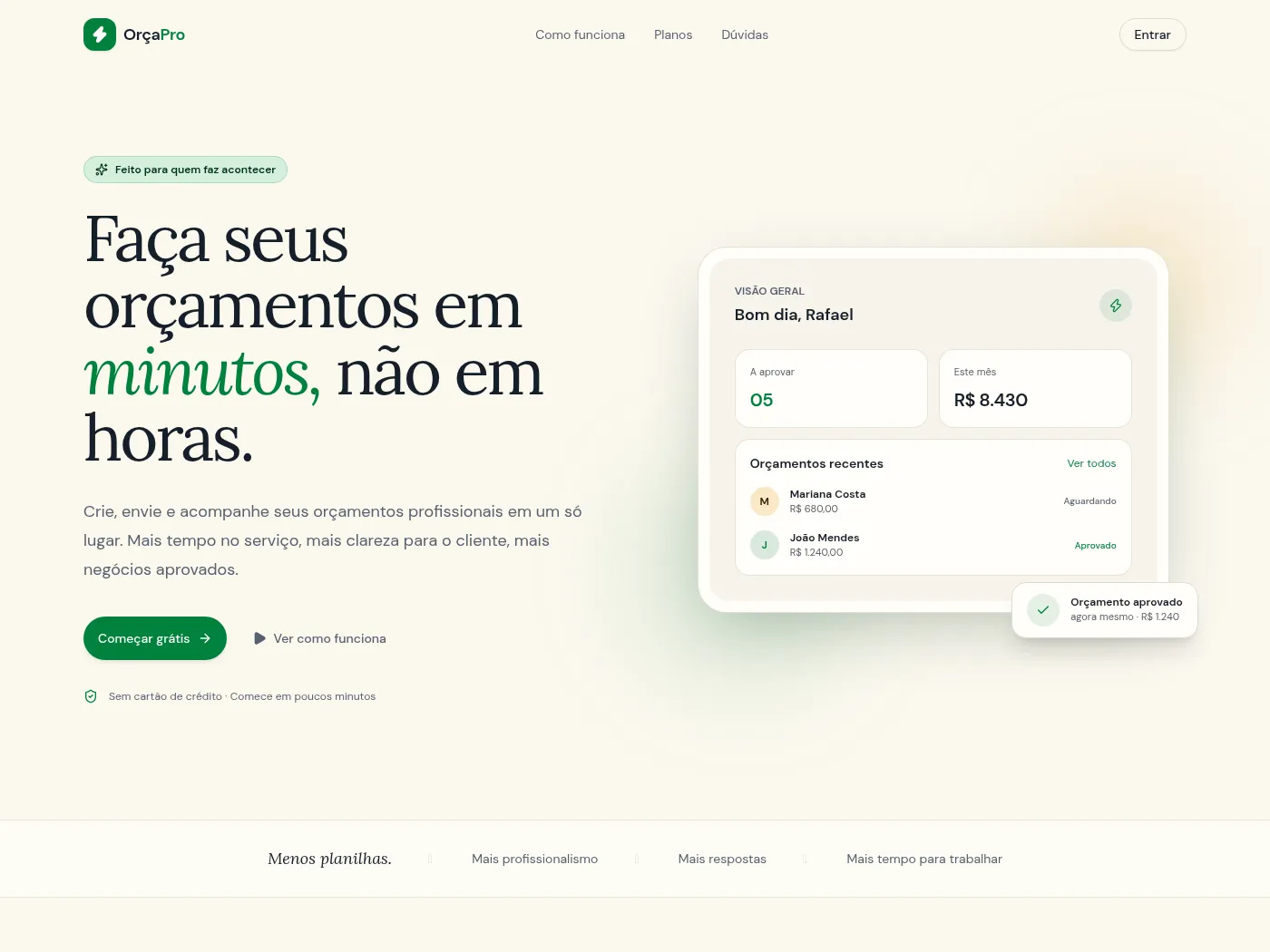 OrçaPro SaaS Platform