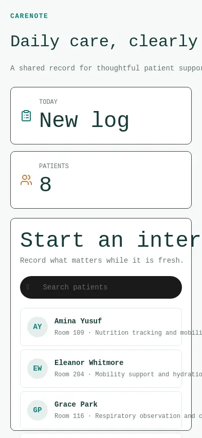 Staff Daily Log App