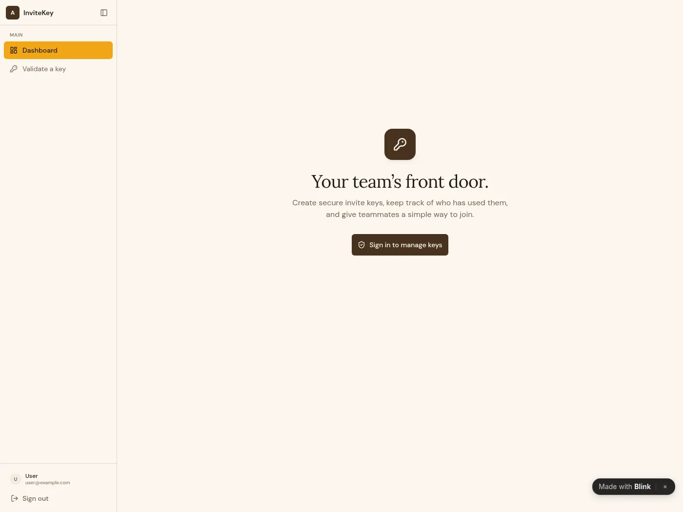 InviteKey Manager