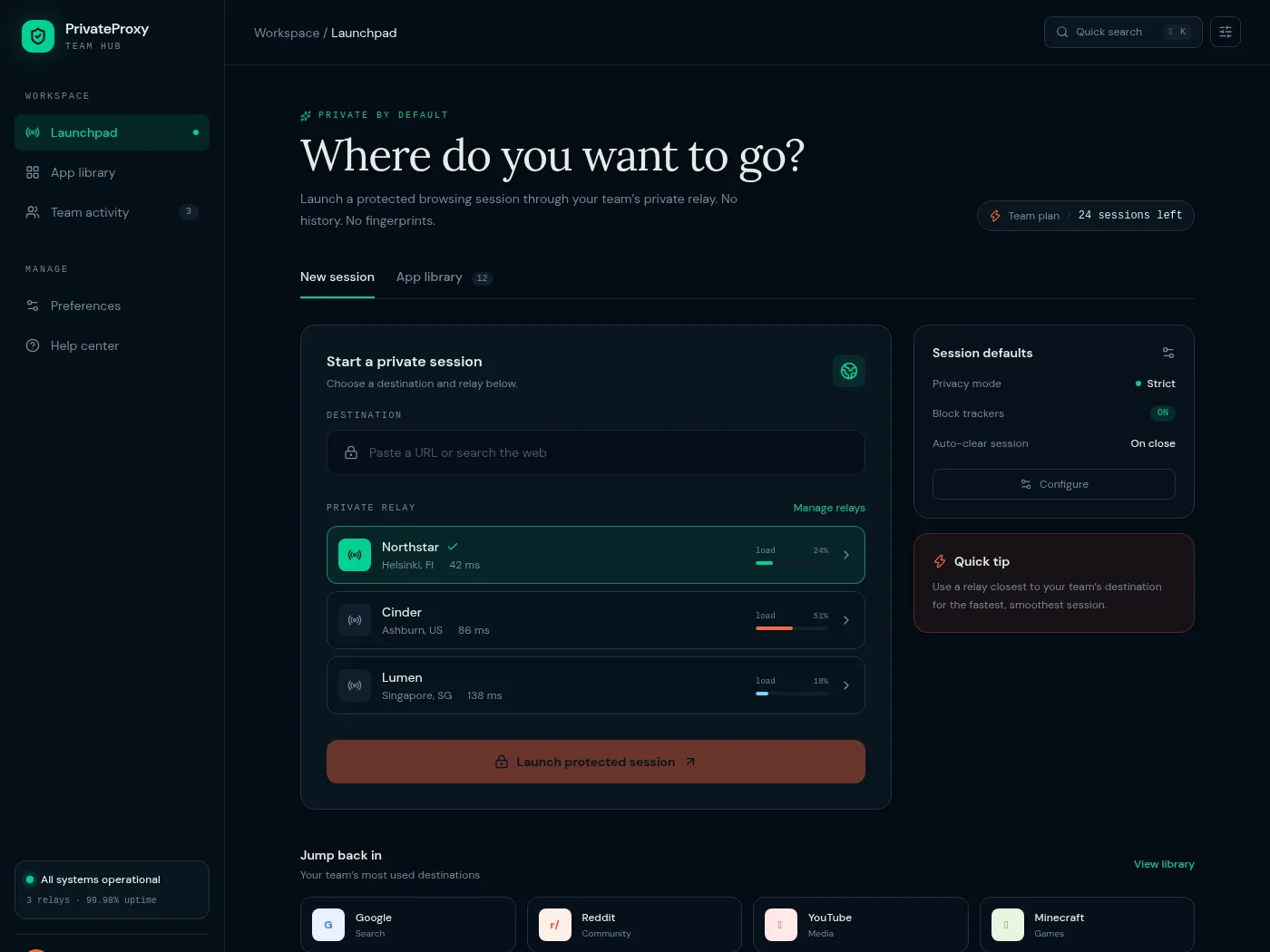 PrivateProxy Hub