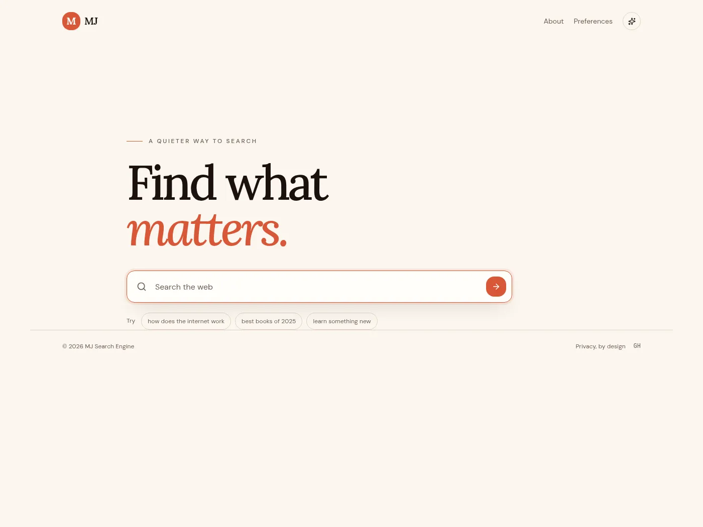MJ Search Engine