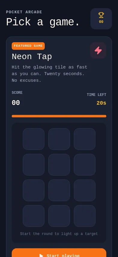 Pocket Game Arcade