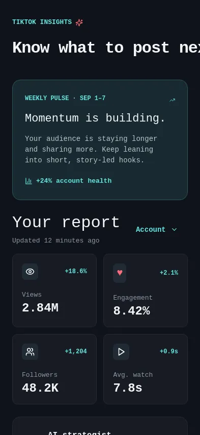 TikTok Insights Mobile