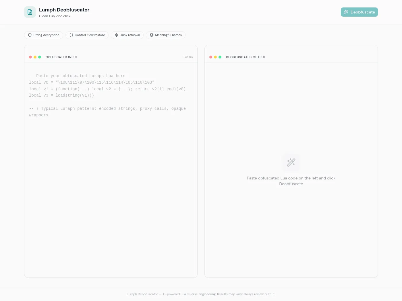 Luraph Deobfuscator
