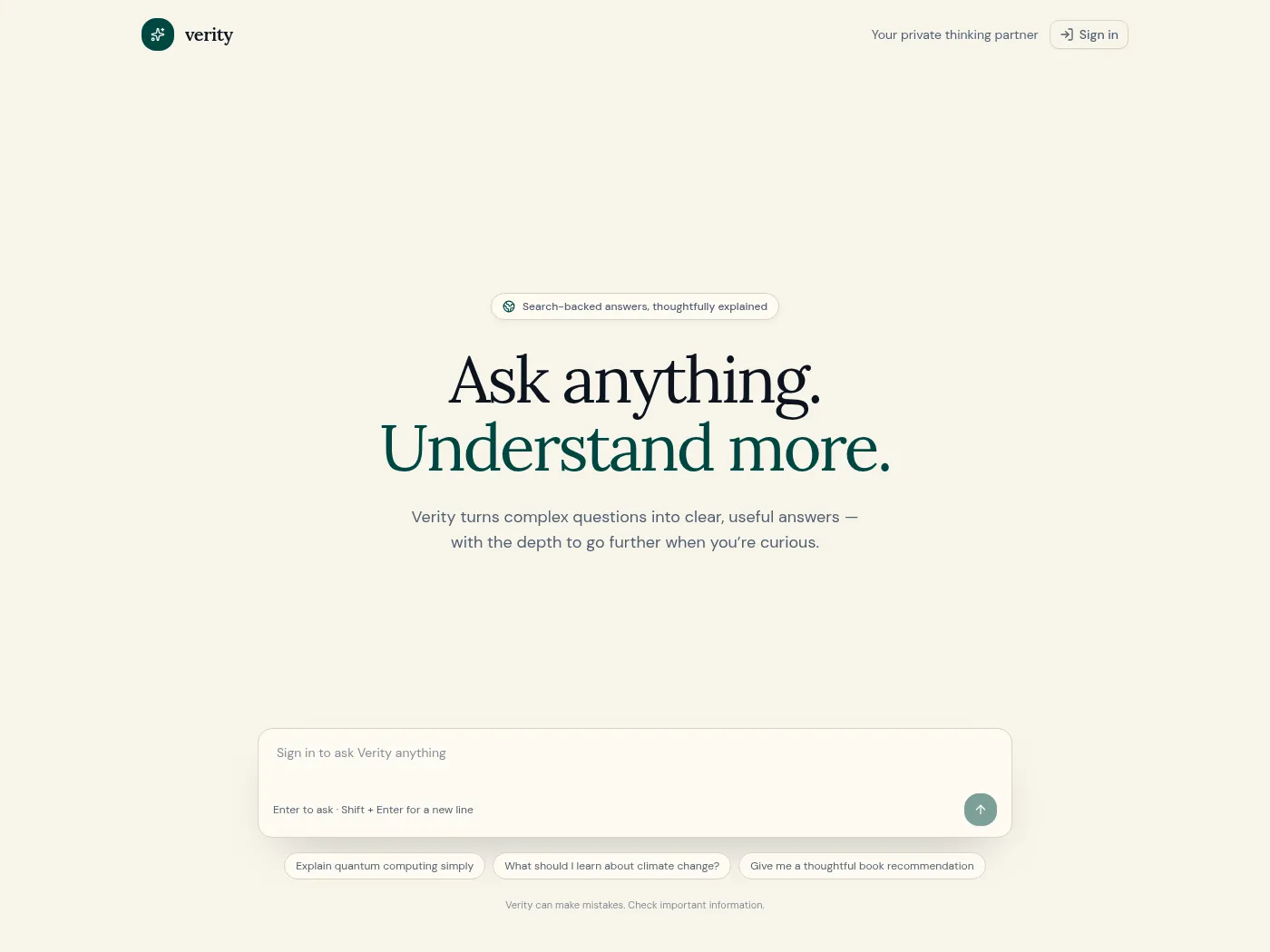 Verity AI Assistant