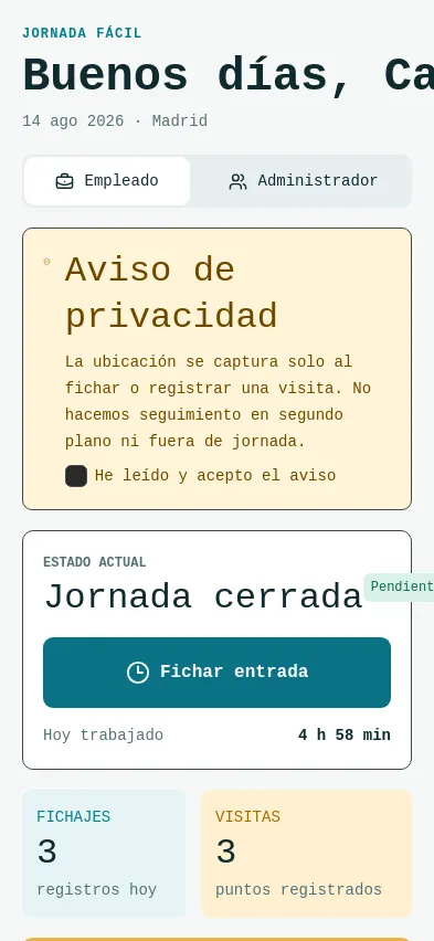 Jornada Fácil Móvil