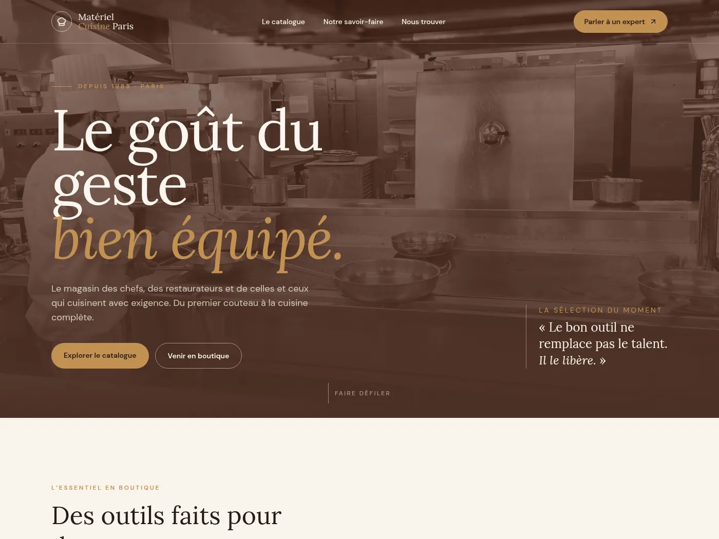 Matériel Cuisine Paris