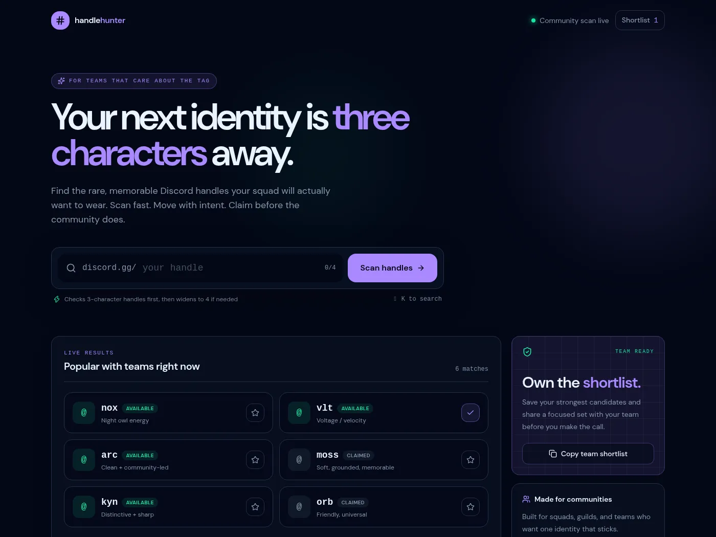 Discord Handle Hunter