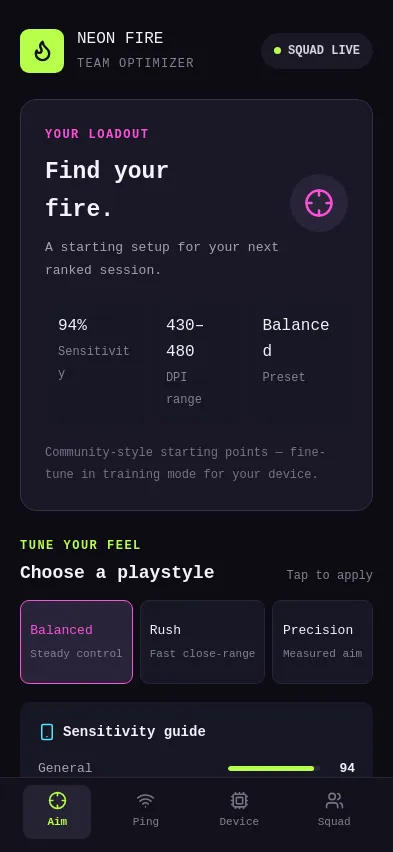 Neon Fire Optimizer