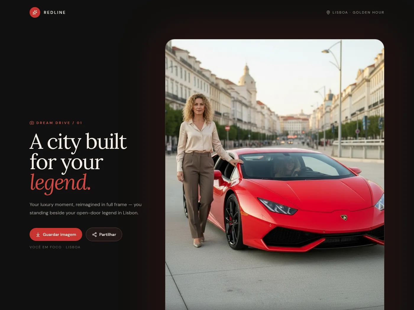Luxury Red Lambo Drive