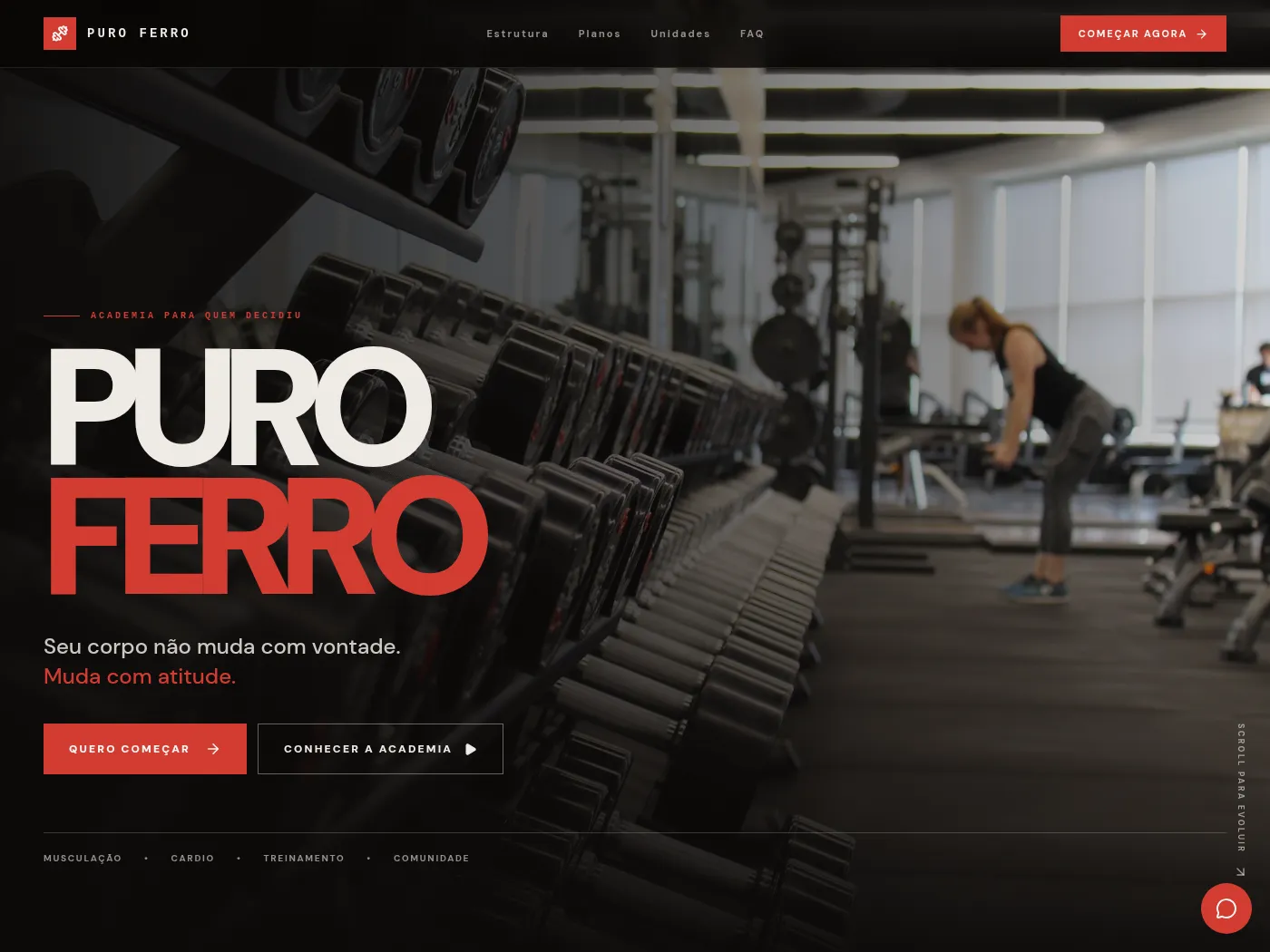 Puro Ferro Landing Page