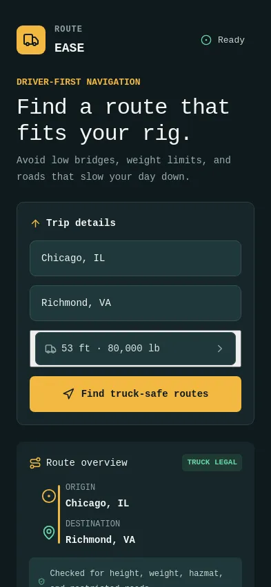 RouteEase Truck GPS