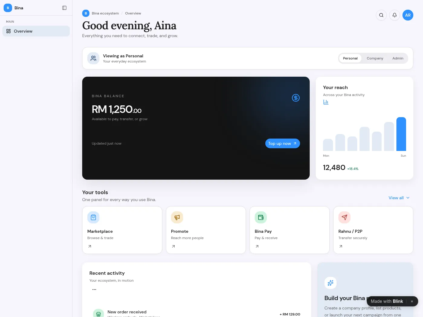 Bina Social Marketplace