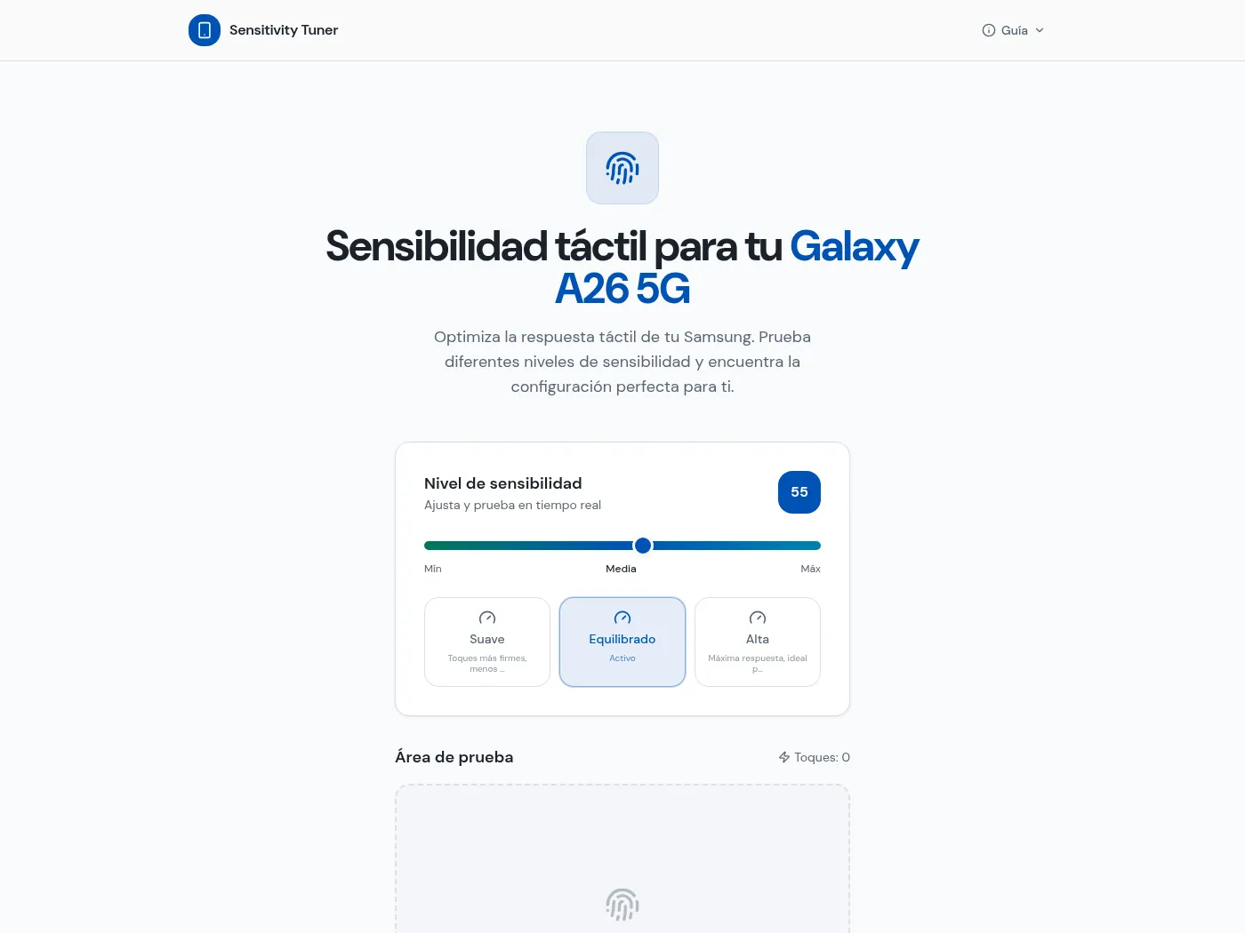 Galaxy A26 Sensitivity Tuner