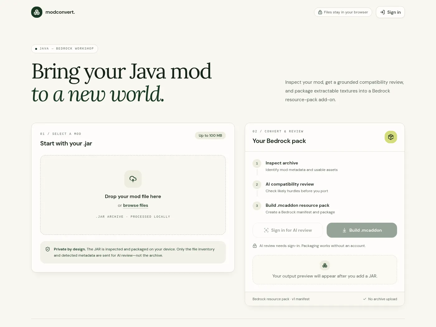 ModConvert AI Tool