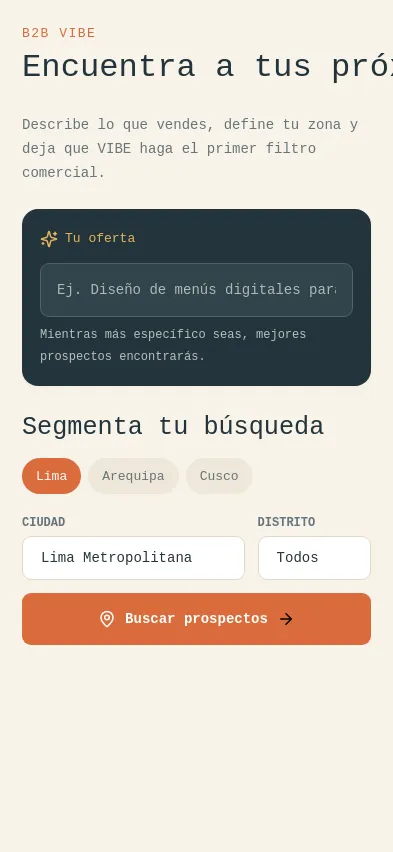 B2B VIBE Client Finder