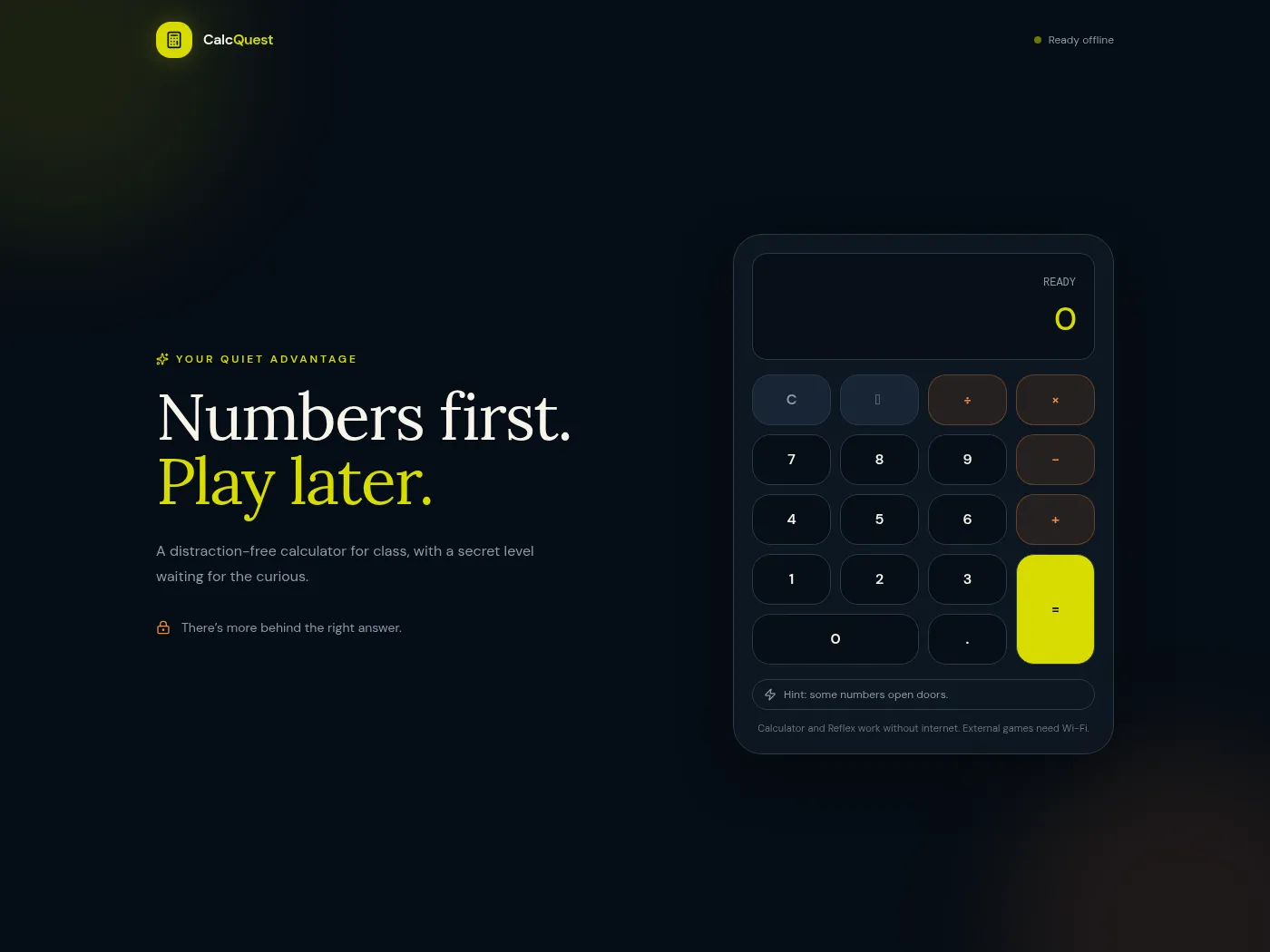 Secret Game Calculator