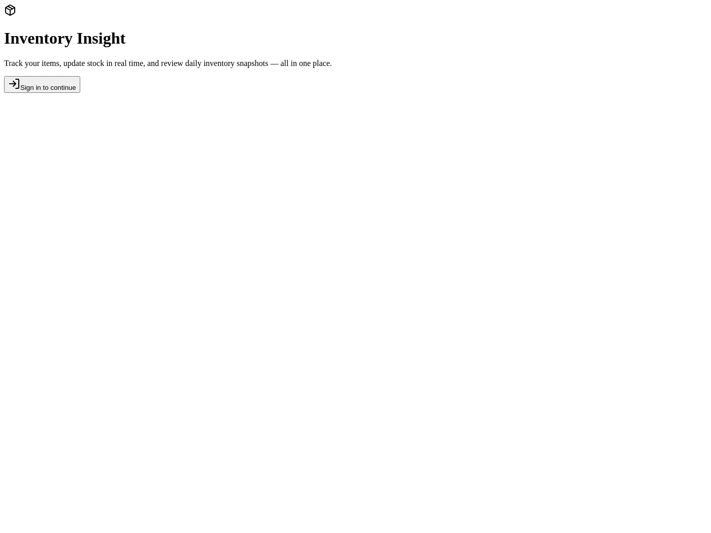 Inventory Insight