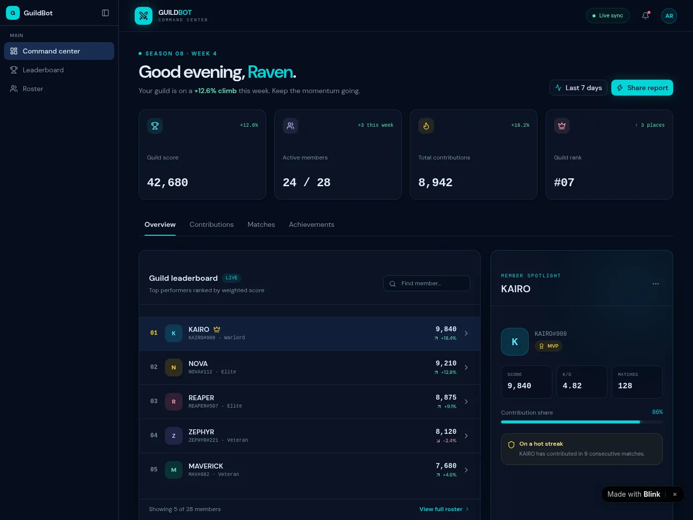 GuildBot Dashboard