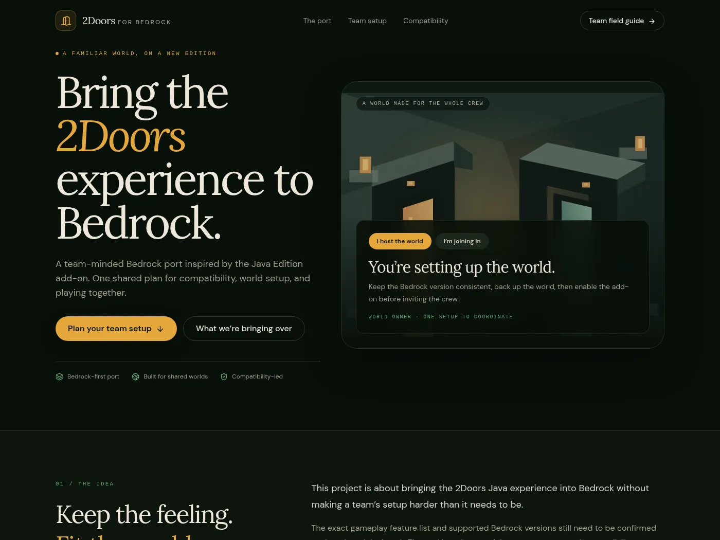 Bedrock 2Doors Add-on
